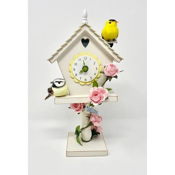 Accents | Vintage Wood Bird House Clock | Poshmark